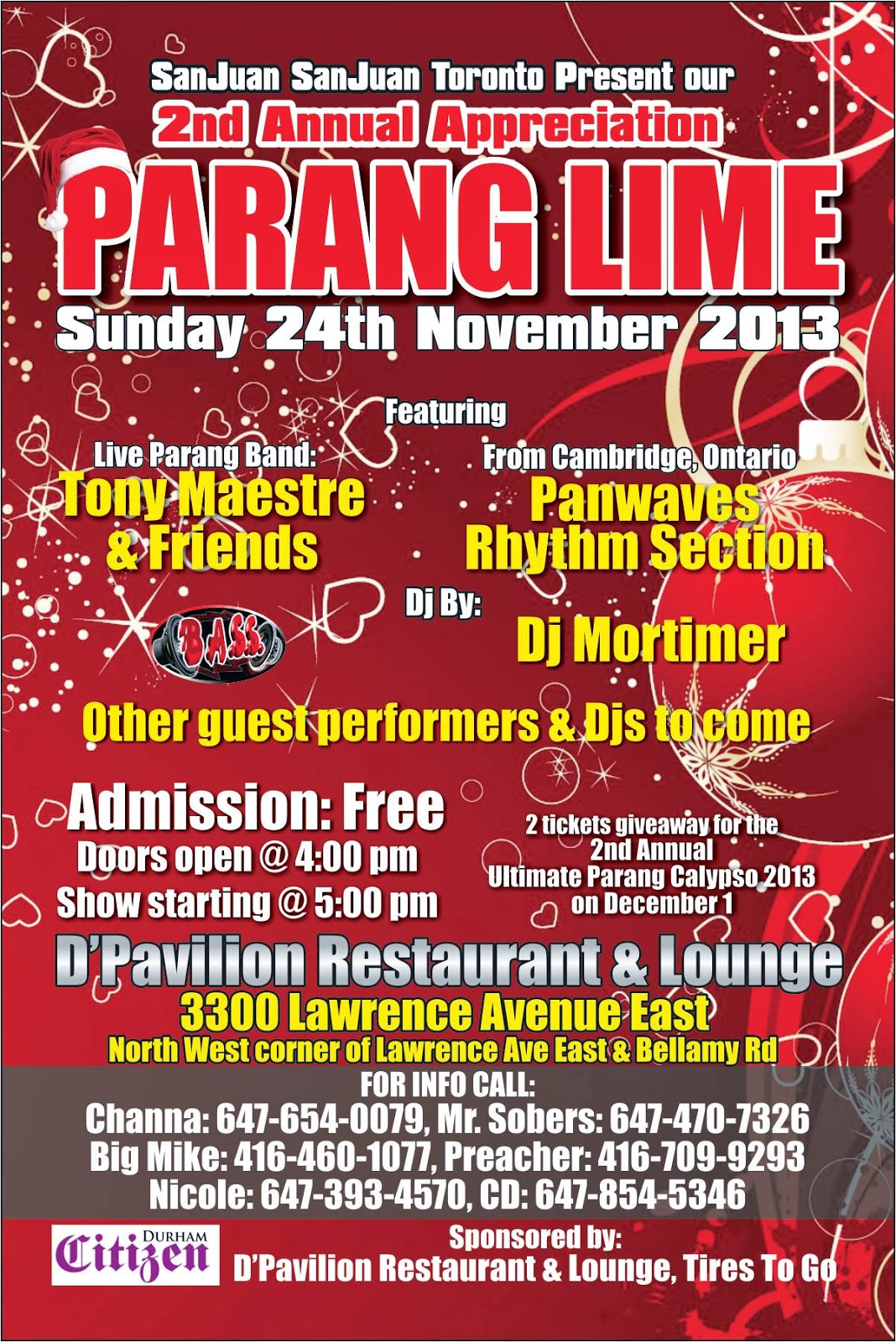 De Cocoa Pañyol Blogspot: We Paranging - The 2013 Toronto Parang Season