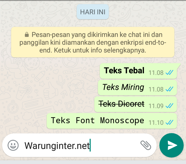 Membuat Fitur Teks Tebal, Miring, Bergaris dan Font Monoscope Pada ...