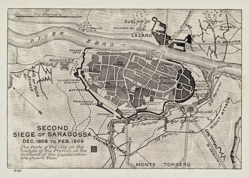 PLANOS Y MAPAS DE ARAGON: 1809 | SECOND SIEGE OF SARAGOSSA