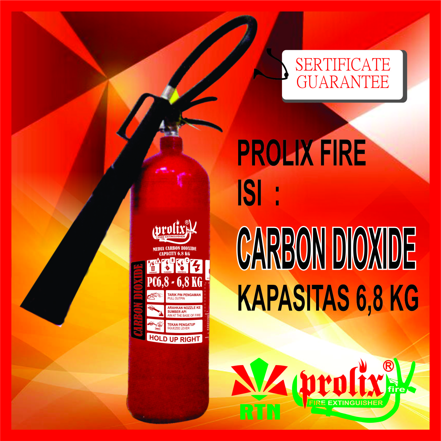 Tabung Pemadam Api Co2 6,8 Kg - Carbon Dioxide - Alat Pemadam Api ...