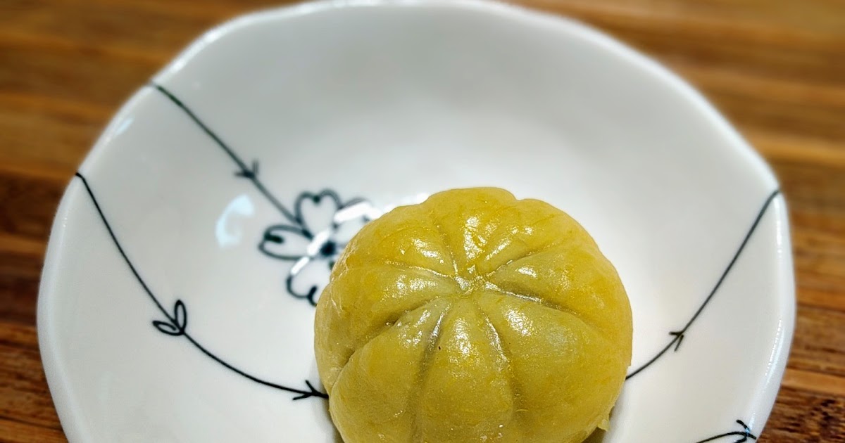Steamed Butternut Squash Bun with Red Bean Paste
