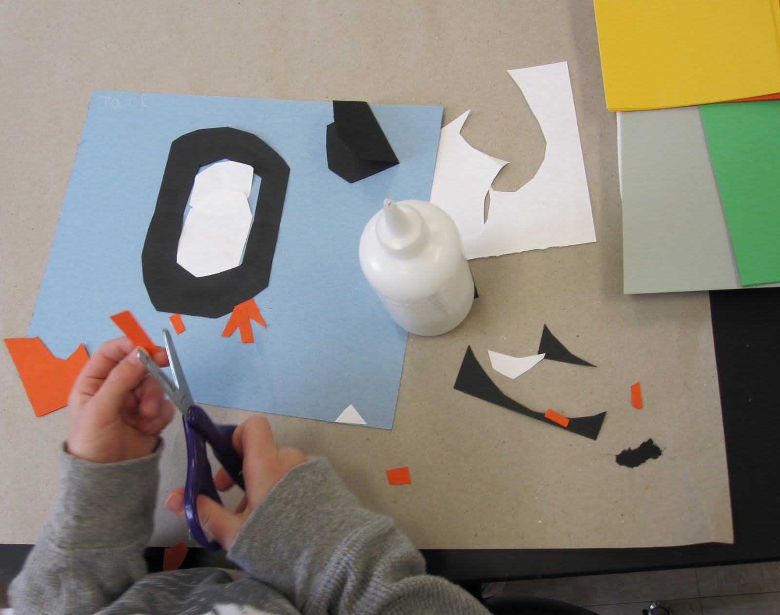 South School Art Studio: First Grade Animal Collages