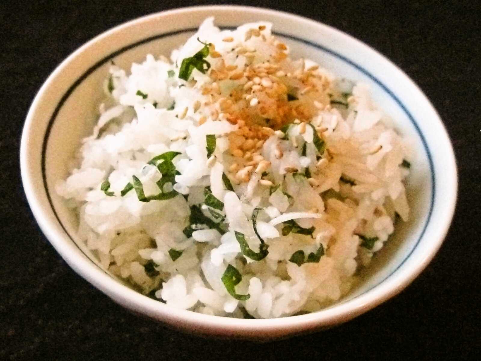 Recipes for Tom: Shirasu to shiso no mazegohan / steamed rice with ...