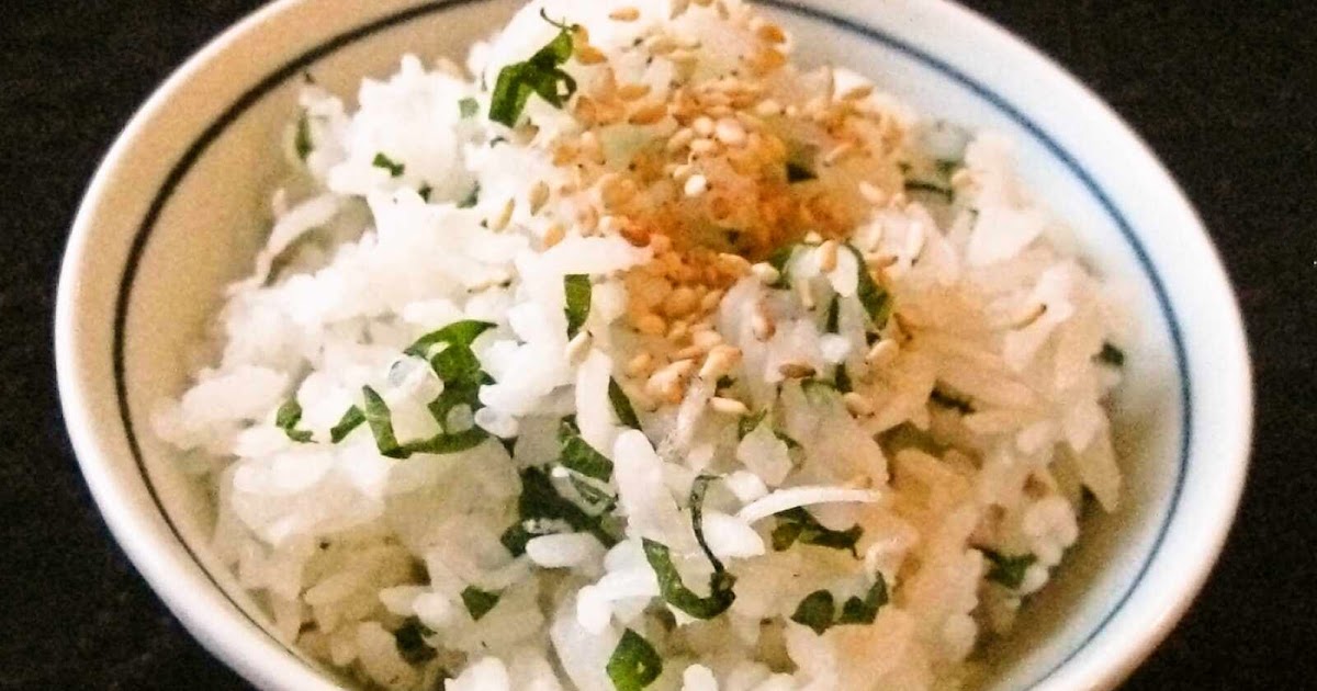 Recipes for Tom: Shirasu to shiso no mazegohan / steamed rice with ...