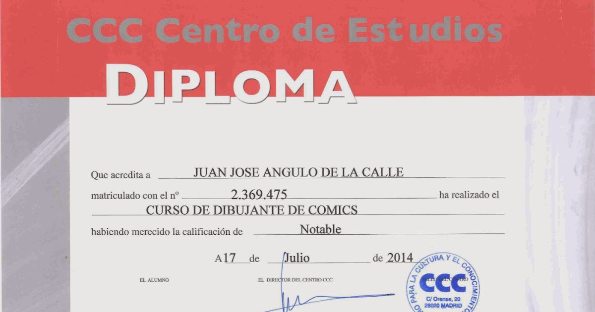Juanjas Zaballa: Diploma de CCC