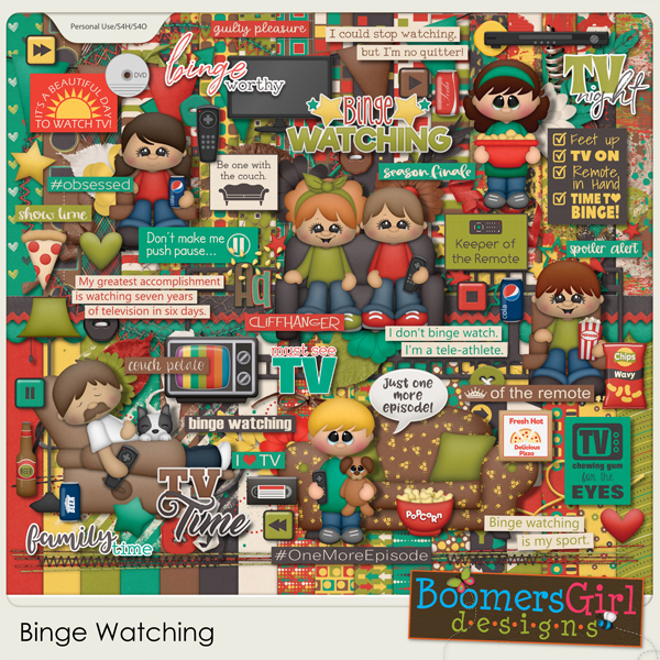 BoomersGirl Designs: "BInge Watching" Digital Kit