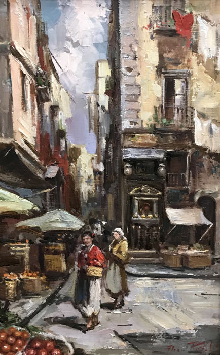 Franco Rispoli (Italian, 1921-1989) | Genre painter | Masterpiece ...