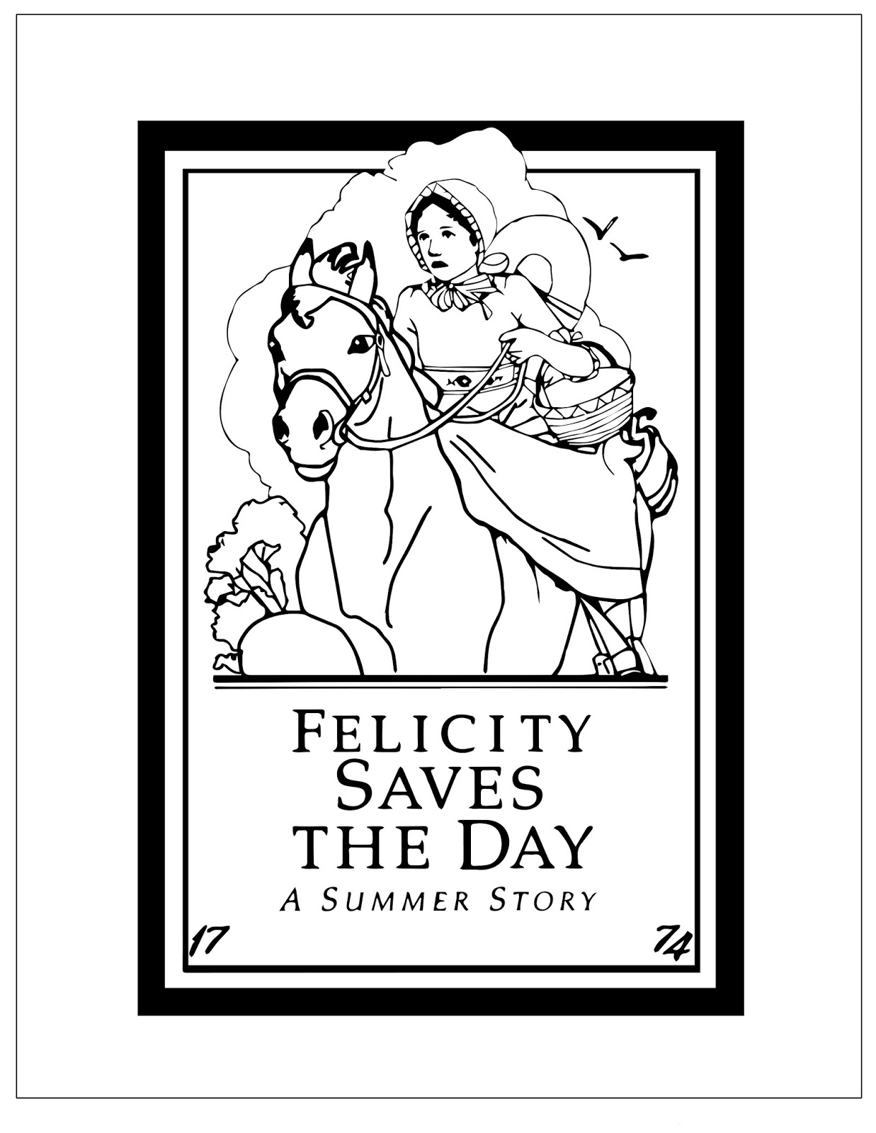 My Cup Overflows: American Girl Coloring Pages: Felicity