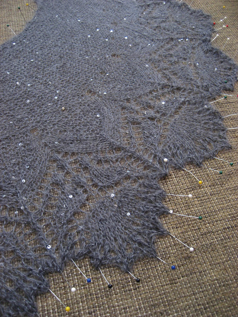 Beaded Shawls Part I: The Lazy Way with Rowan Kidsilk Haze Glamour