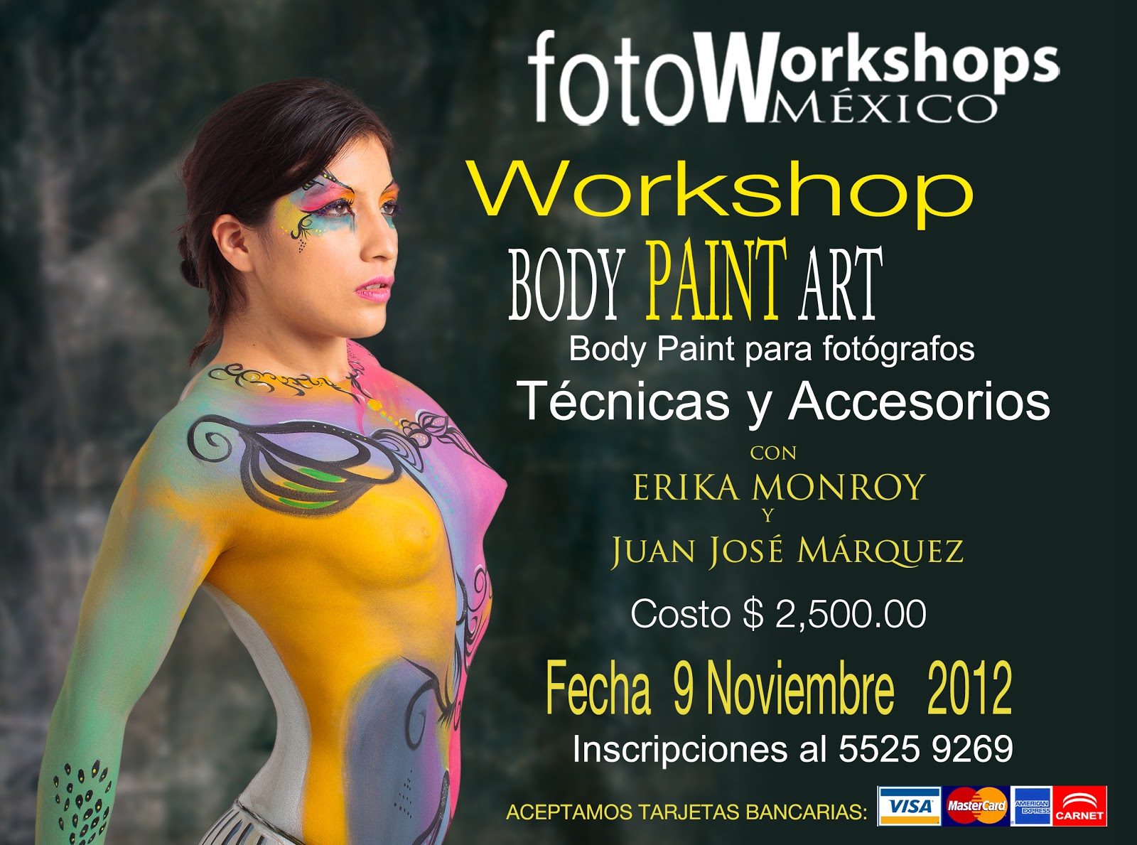 Cursos de Fotografía Digital | Foto Workshops México: Workshop ¨Body Paint Art¨con Erika Monroy ...
