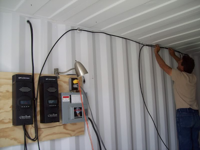 Mike and Lisa's World: Chapter 68...Mounting Solar Panels On Shipping ...