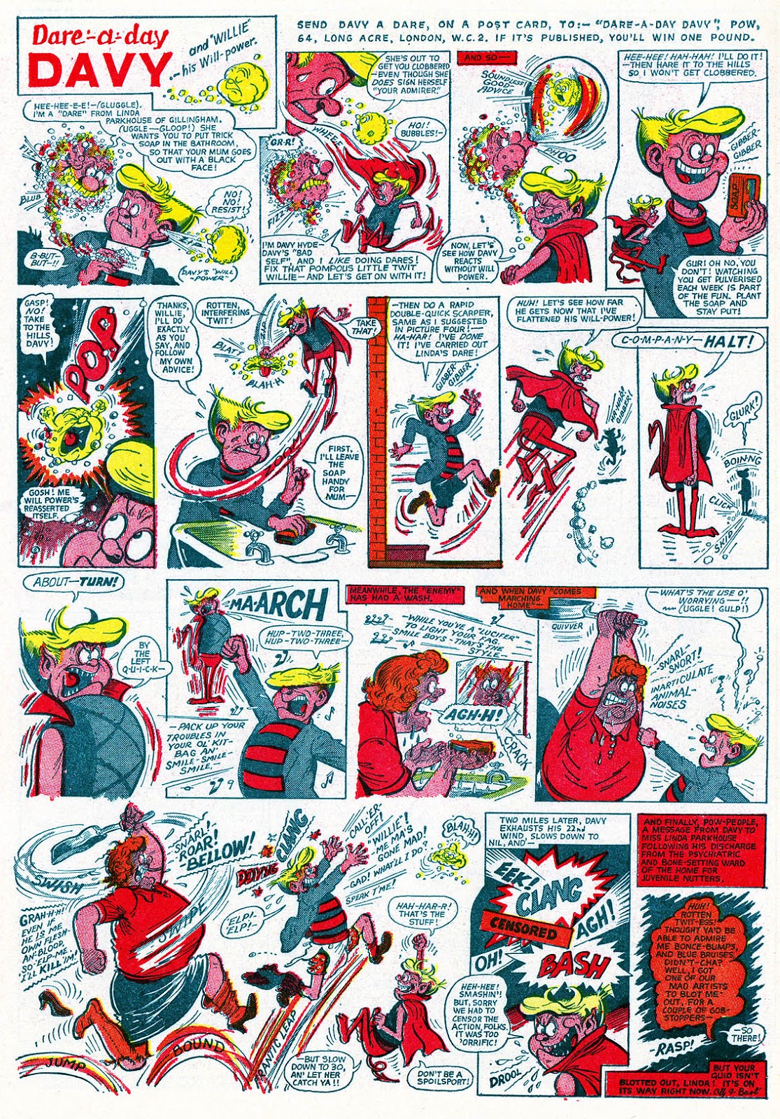 BLIMEY! The Blog of British Comics: Ken Reid's DARE-A-DAY DAVY (1967 / 68)