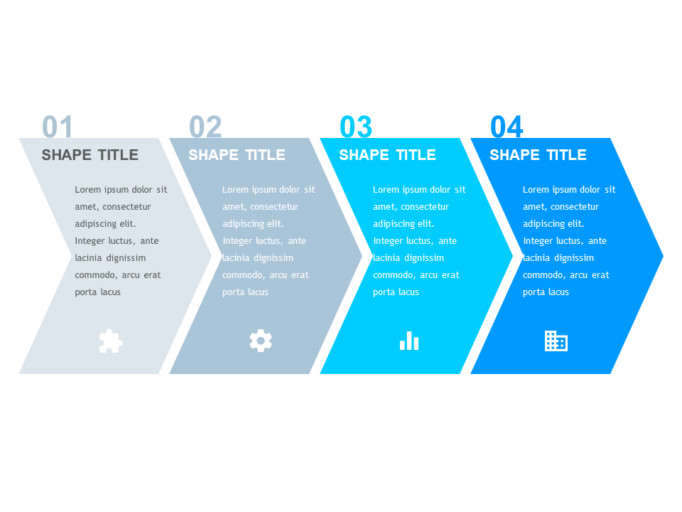 Horizontal Step By Step PowerPoint Templates - PowerPoint Free
