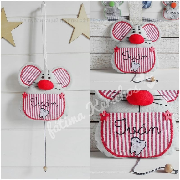 Ratinho com Moldes Grátis - Feltro e moldes para artesanato