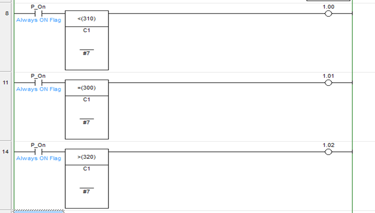 Praktikum PLC: Praktikum PLC 5. Instruksi MOV, BL, dan CMP. (OMRON)