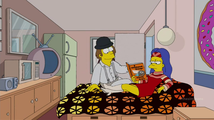 Clockwork Orange House Scene Clipart