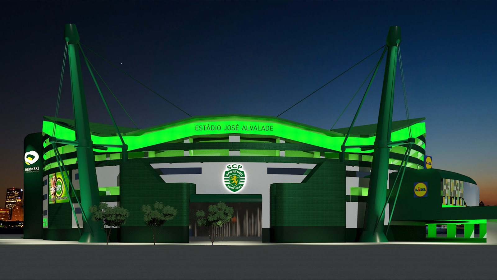 Novo estudo livre para remodelação exterior do Estádio José Alvalade