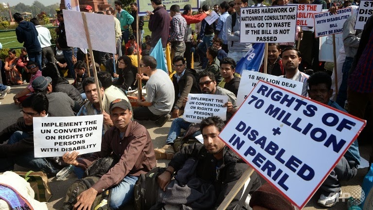 Media dis&dat: Thousands of India's disabled people protest to demand ...