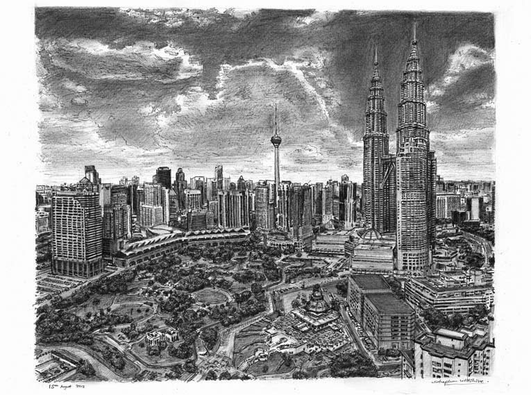 He Can Draw Amazing City Scrapes After Observing Briefly. His Panorama ...
