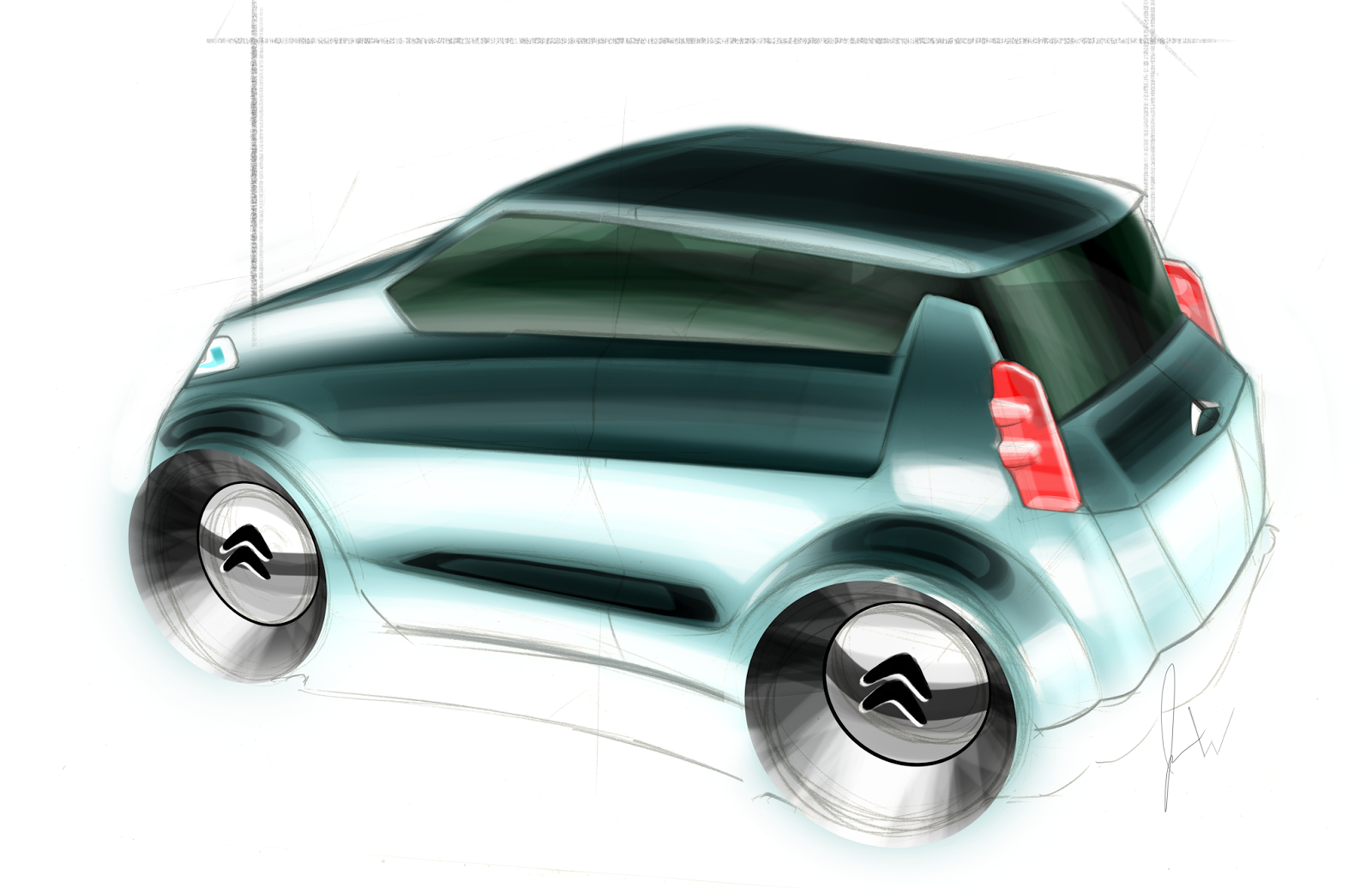 CCS Viscom: underlit Citroen city car renders
