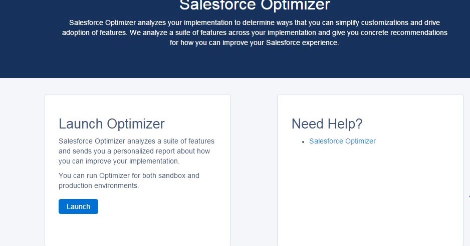 Salesforce World: Salesforce Optimizer - Improve Your Salesforce ...