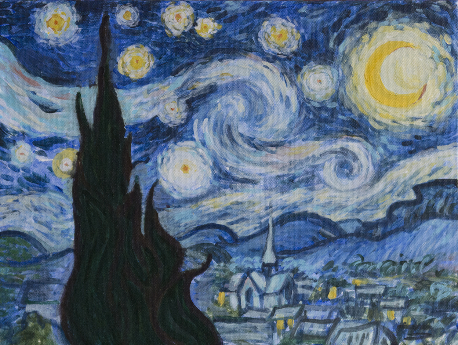 Wiley Purkey: Painting Starry Night LIVE!