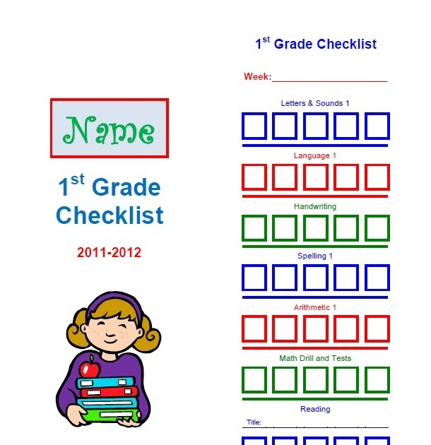 My Homeschool Tale: First Grade Checklist