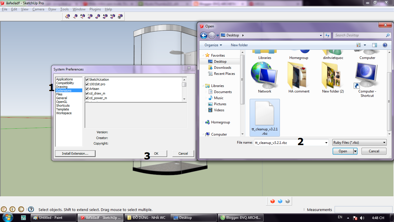 NGUYỄN THỊ THƯƠNG: Sketchup - Để có một file sketchup nhẹ nhất