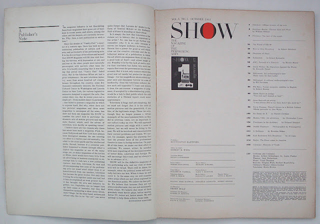 Past Print: Show Magazine / first issue 1961