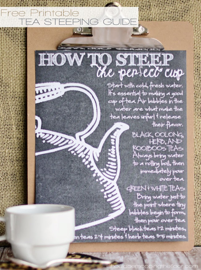 How to Steep the Perfect Cup of Tea {with Free Printable Guide} | i ...