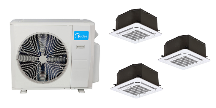 All New Mini Split Ductless HeatPump Systems: Cassette Mini Split in ...