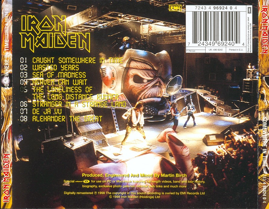 Daniel Bird A2 Media Blog: Iron Maiden 'Somewhere In Time' album cover
