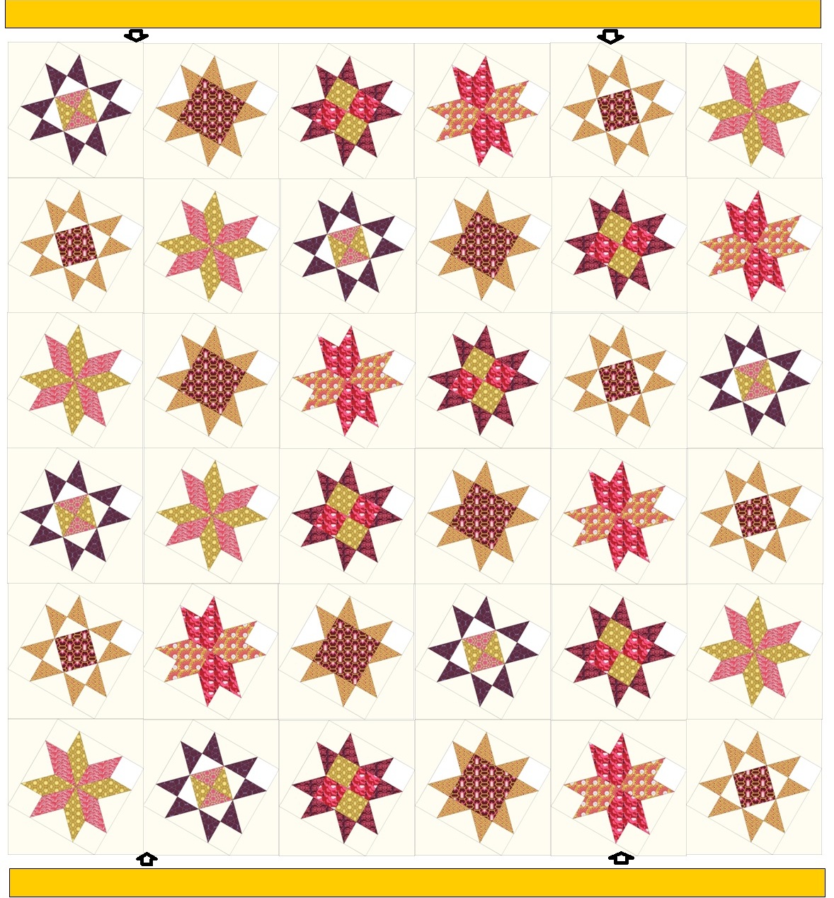 Happy Quilting: STARS Quilt Along - Final Layout