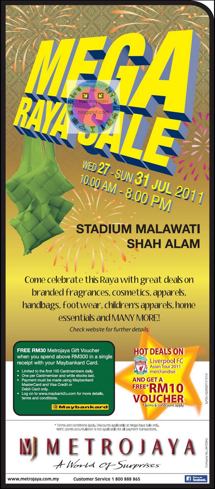 Metrojaya Mega Raya Sale: 27-31 July 2011 - Trailsshoppers Online ...