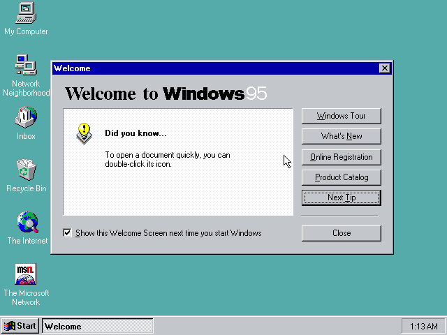Windows 95: Historia de windows 95