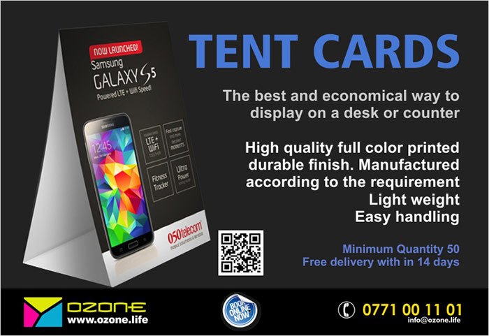 Tent Card Display. | Powercampaigner - Email Marketing, SMS Marketing ...