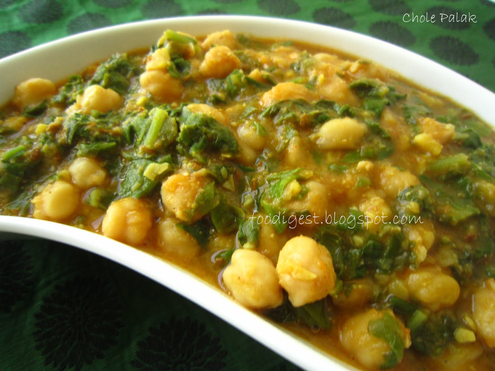 It's my Spice !: Chole Palak(Chickpeas in Spinach Gravy)