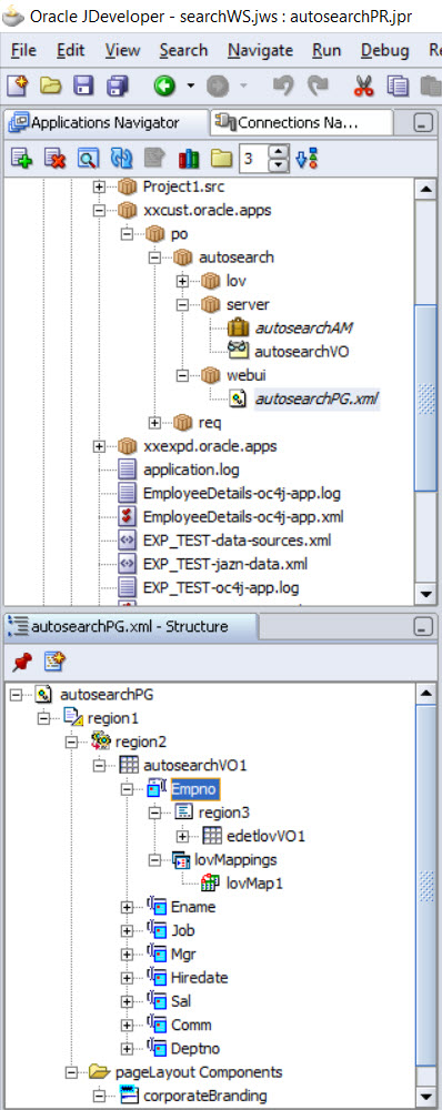 Oracle Application Framework: Internal LOV in OAF