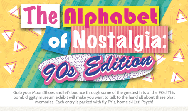 The Alphabet of Nostalgia: 90s Edition #infographic - Visualistan