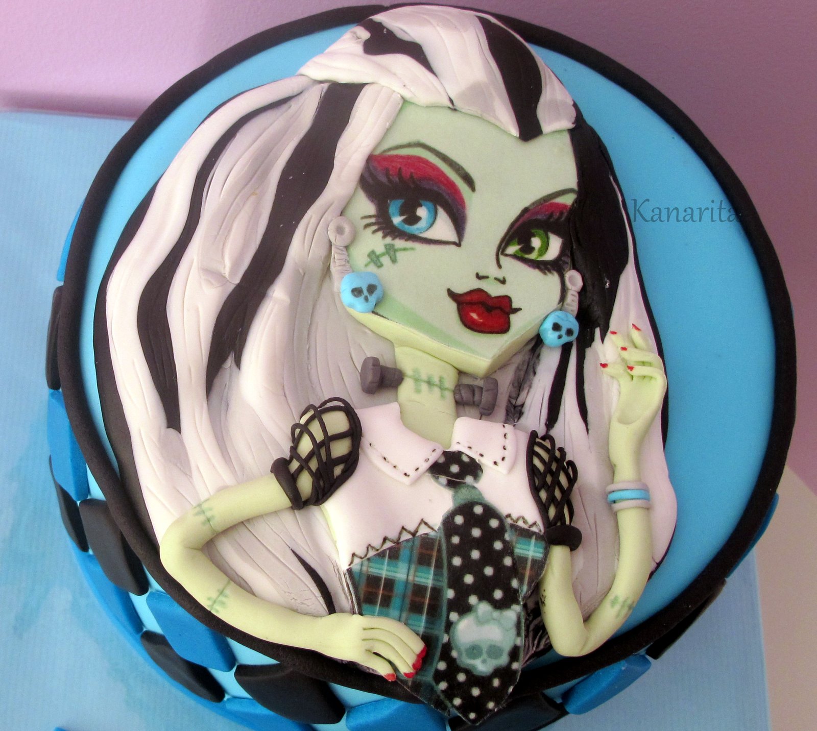 Los dulces de Kanarita: Pastel Monster High - Frankie Stein