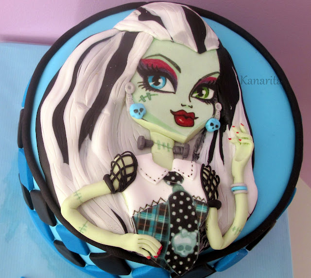 Los dulces de Kanarita: Pastel Monster High - Frankie Stein