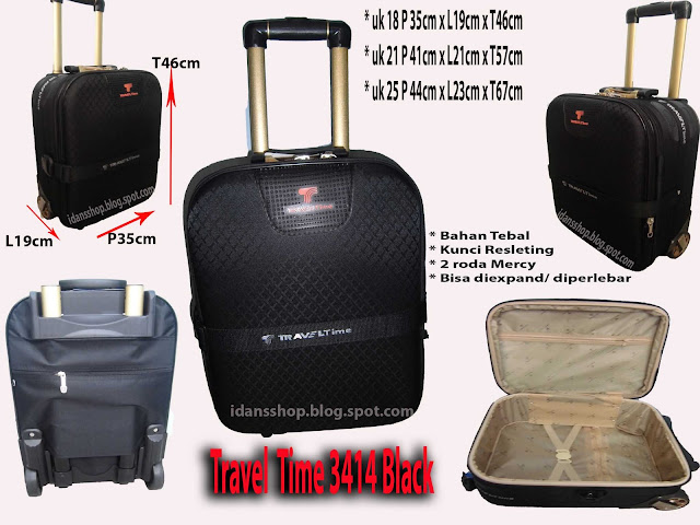 Distributor Tas Rangsel: Tas Koper / Troley BagTravel Time 3414 BLACK