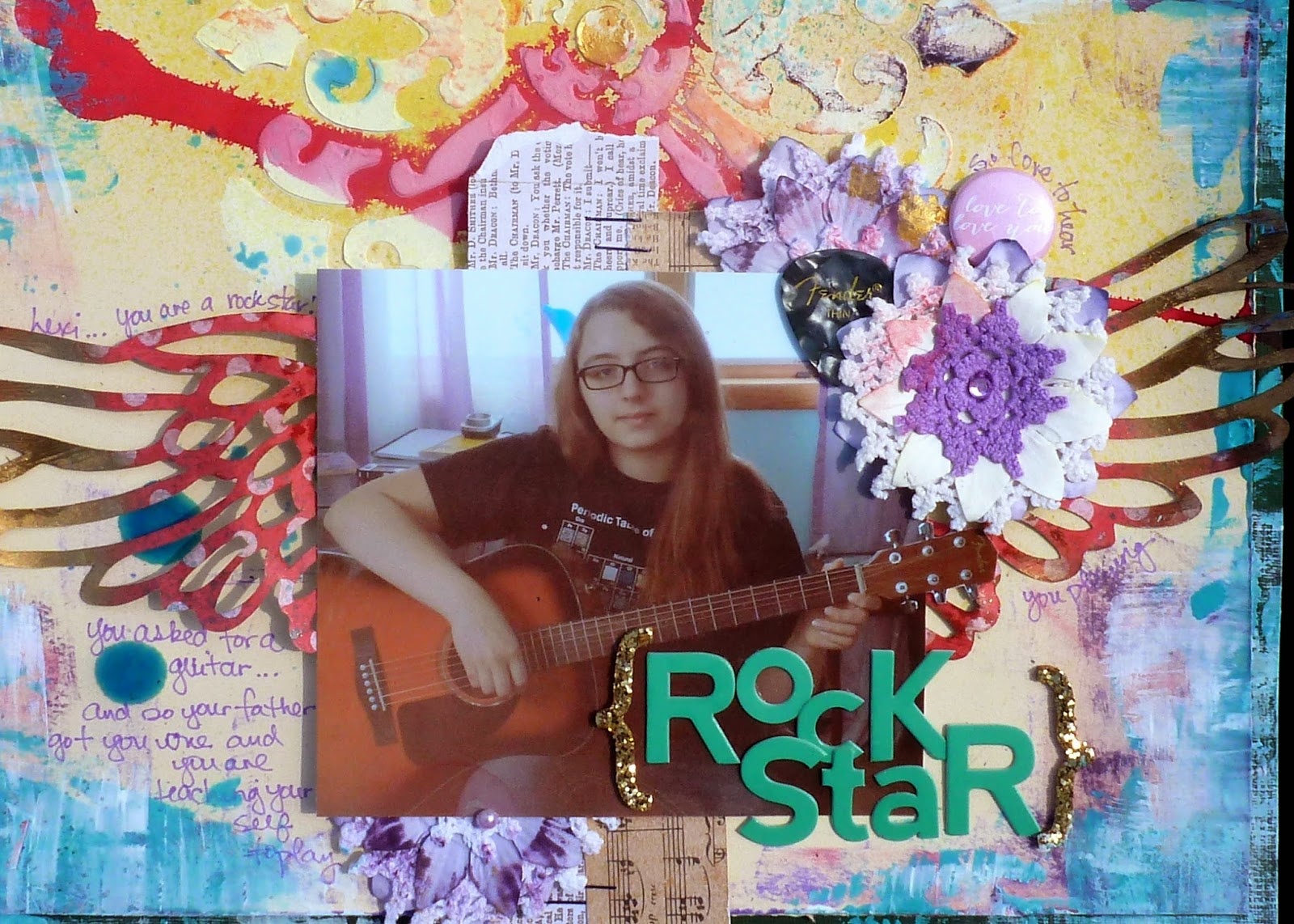 Mitralee: Rockin' Robin & the Rock Star Layout for Another Freaking Scrappy