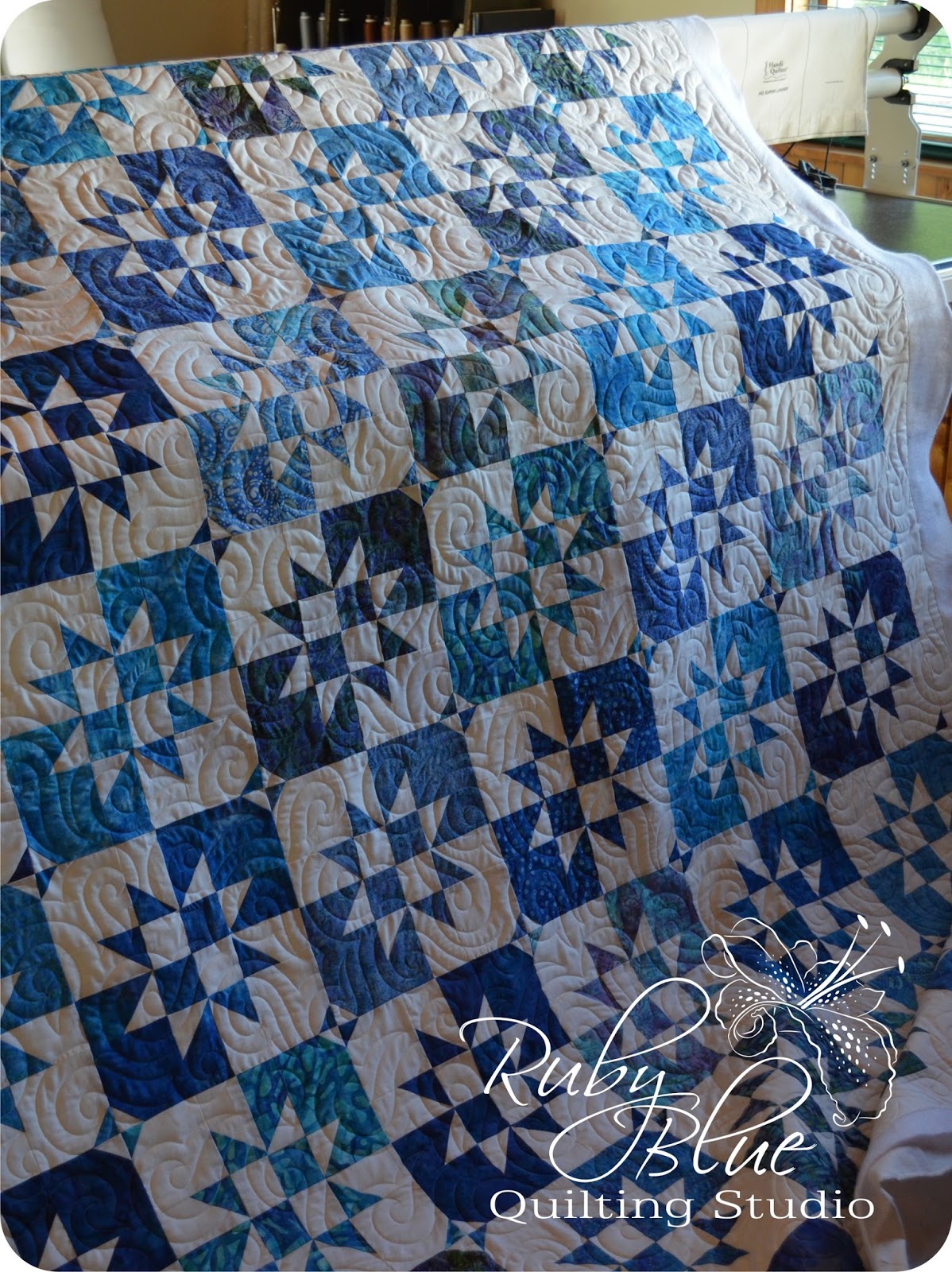 Ruby Blue Quilting Studio: Blue Stars