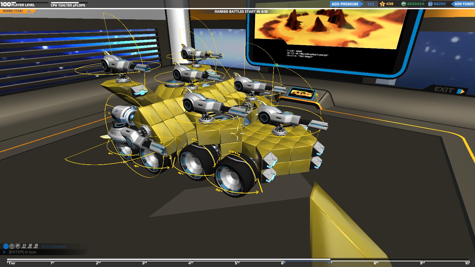 Kioller Gaming: RoboCraft T7 Golden Assassin Tank
