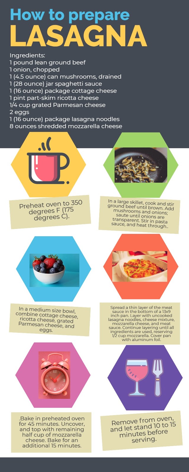 Infographic proyect / How to prepare Lasagna?