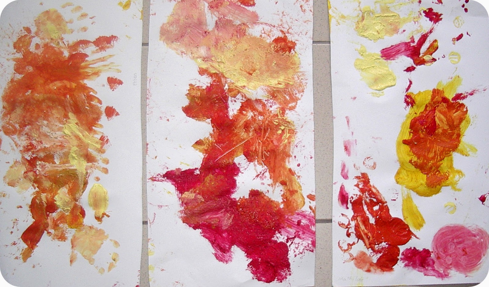 Mickaëlle Delamé: des peintures épicées: séances éveil en arts plastiques