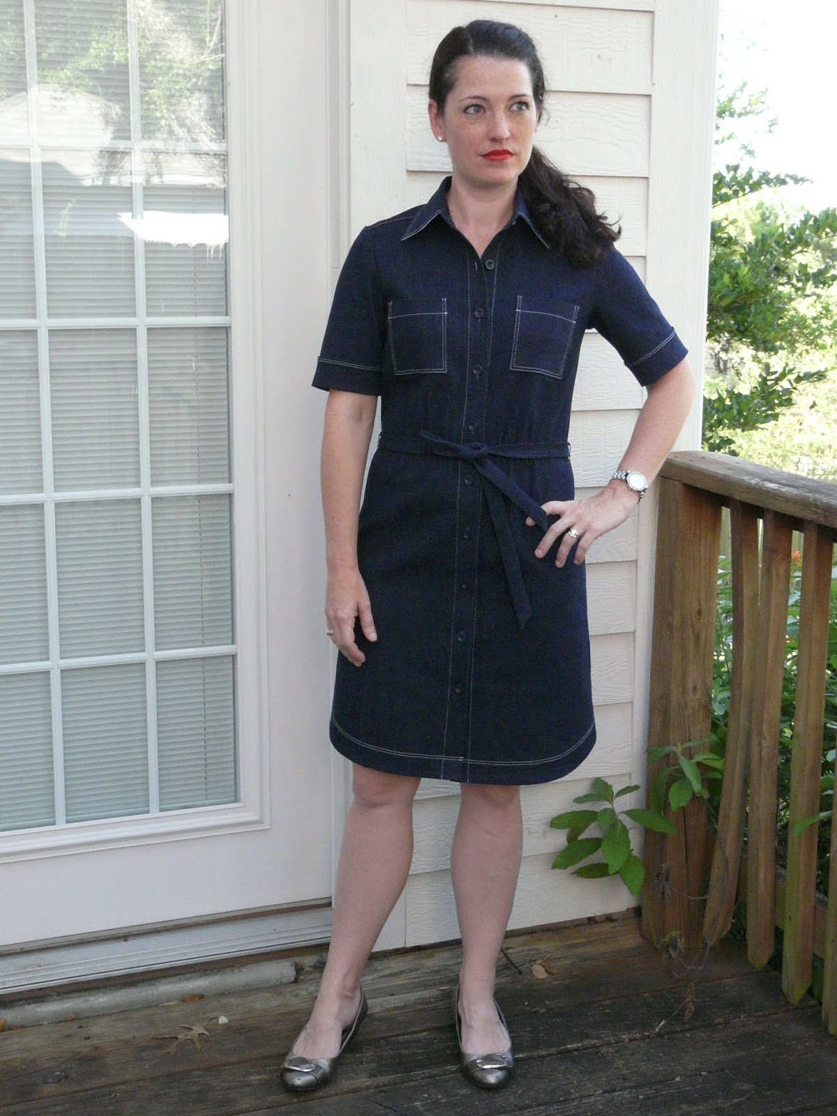 Amanda's Adventures in Sewing: Simplicity 8014 - Denim shirtdress w ...