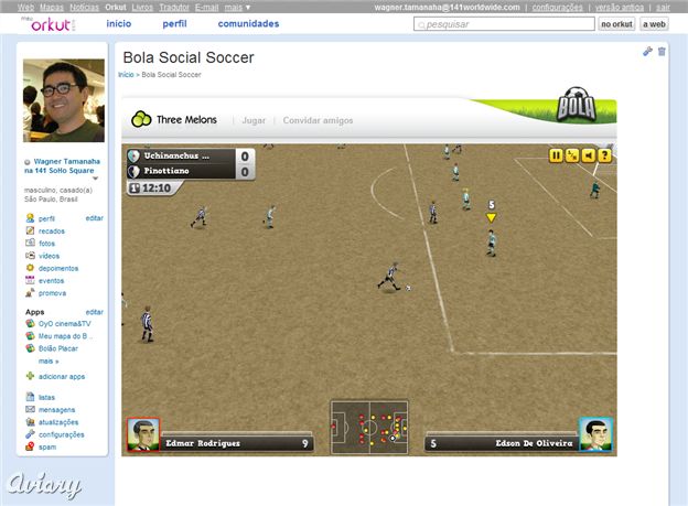Blog do Wagner Tamanaha: Bola - Games de futebol no Orkut em Open Social