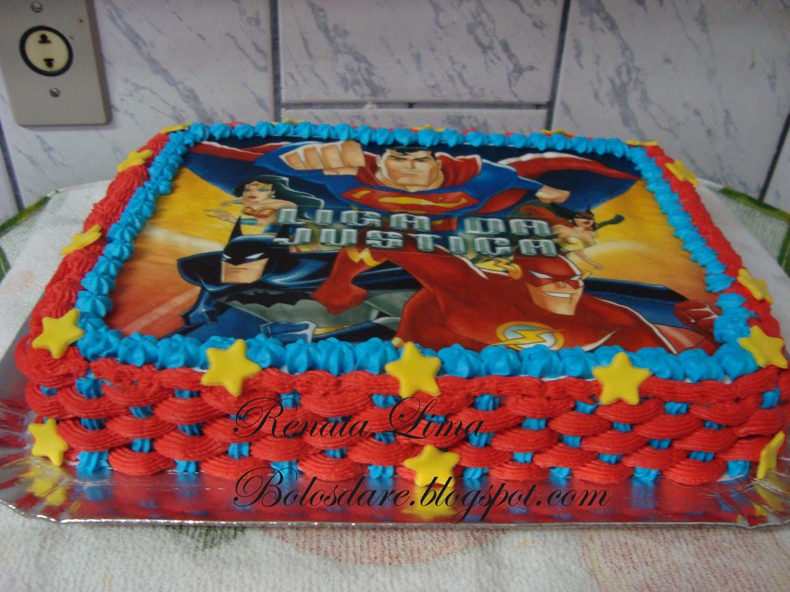 Bolos da Rê: BOLO LIGA DA JUSTIÇA